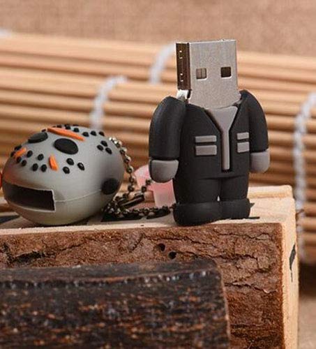 2.0 Jason Voorhees Killer Halloween 32GB USB External Hard Drive Flash Thumb Drive Storage Device Cute Novelty Memory Stick U Disk Cartoon