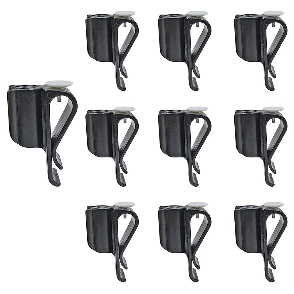 10 Pack Golf Club Bag Clips on Putter Clamp Holder Organizer Durable Plastic Black Putting Clip Golf Accessories