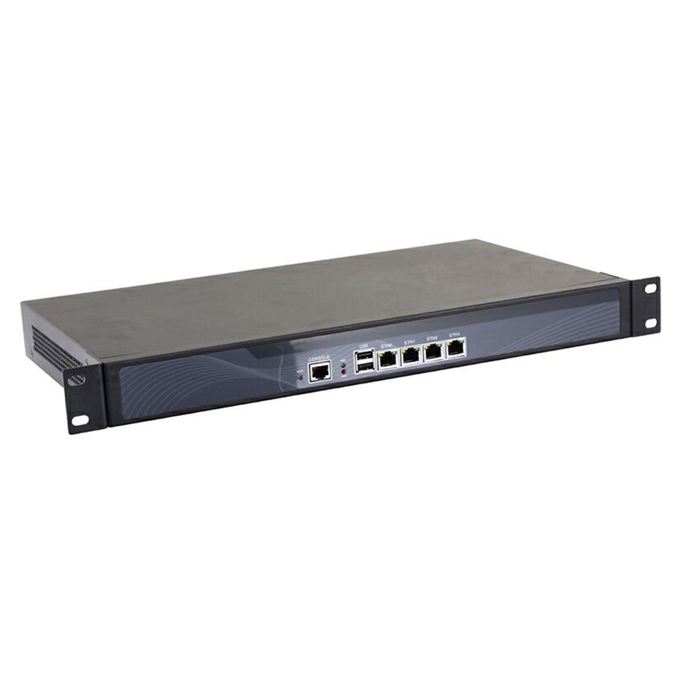 1U Rackmount Firewall Hardware, OPNsense, VPN, Network Security Appliance, Router PC, Intel J1900, HUNSN RS18f, 4 x Gigabit LAN, 2 x USB, VGA, 2 x Reserved Fan, 4G RAM, 32G SSD