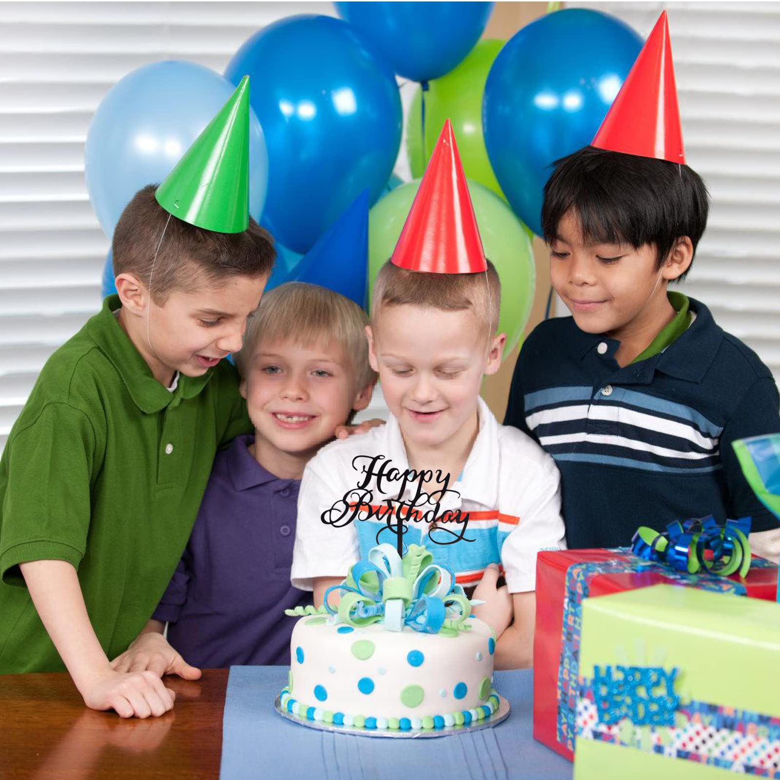 10-Pack Happy Birthday Cake Toppers,Acrylic Cake Toppers/Cupcake Toppers for Birthday Cake Supplies Decorations(Black)…