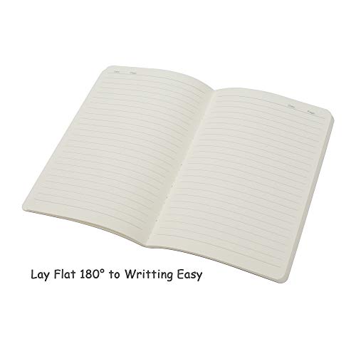 3 Pack Travel Journal Notebook for Travelers or School - Kraft Brown Soft Cover - 5.5” x 8.25” - 96 Ruled Pages/48 Sheets
