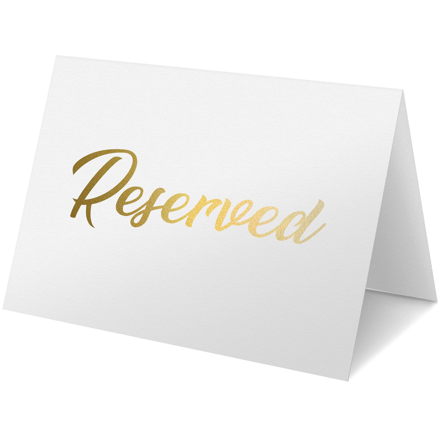 10 Pack Gold Reserved Table Signs & Gold Table Numbers 1-30 for Wedding Reception Party Restaurant - Gold Foil Wedding Table Numbers & Reserved Signs