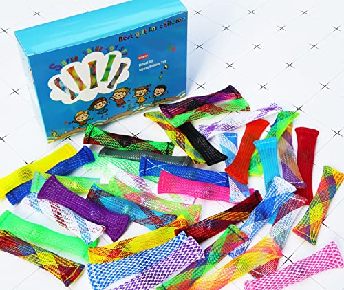 44 Pcs Mixed Color Marble Mesh FIDGET TOY Stress Relieve toy, Focus Enhance, Relieves Stress and Increase Focus for Adults and Children, has helped with ADHD ADD OCD Autism
