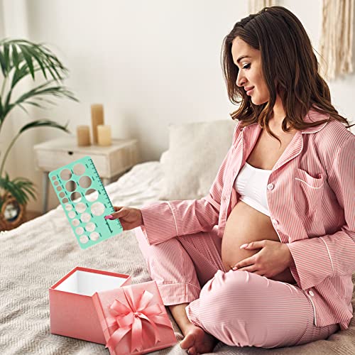 2 Pack Silicone Nipple Ruler, Flange Size Measure for Nipples, Soft Silicone Nipple Measurement Tool for Flanges, Breast Pump Sizing Tool with Holes & Millimeter Scale for Accurate Measurement