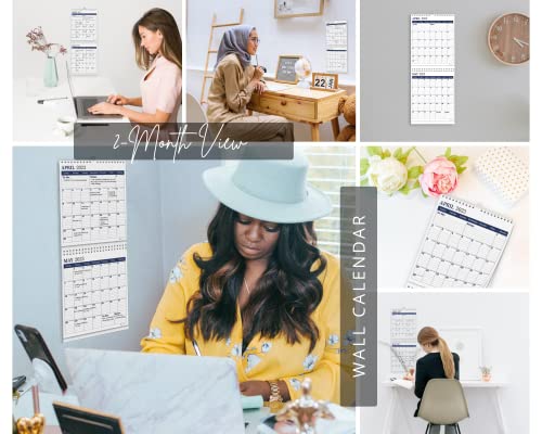 2023-2024 2-Month View Wall Calendar by StriveZen, Move-a-Page, Monthly, Foldable, Vertical, April 2023 - December 2024, 12x 28 Inches, Large, Minimalist, 21 Months