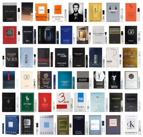 10 Men's Cologne Samples vials with Organza Bag