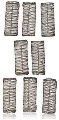 2 Pack (TOTAL 8 ROLLERS w/ 8 Pins) HAIR STYLING BRUSH ROLLERS & PINS Hair Curlers 3" x 1 1/8" Bristles
