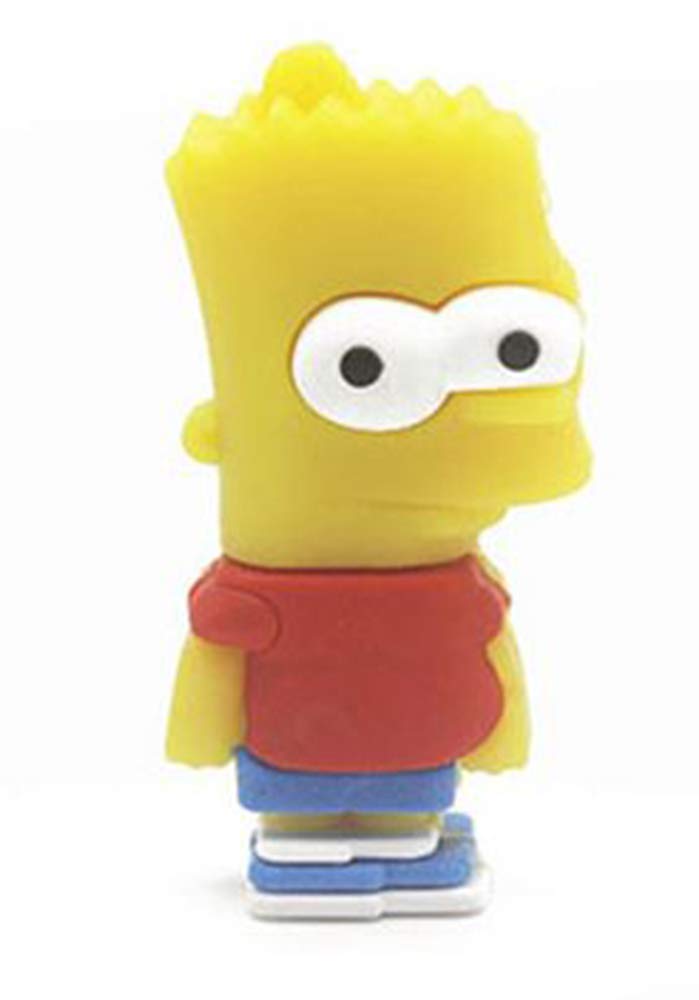 2.0 Bart Simpson Cartoon 128GB USB External Hard Drive Flash Thumb Drive Storage Device Cute Novelty Cartoon U Disk Memory Stick