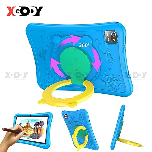 10 Inch Tablet Android 4GB 64GB PC IPS Screen Ultra-Thin 2.4G WiFi Bluetooth Type-C Tablets with Keyboard Gift for Kids Blue/China