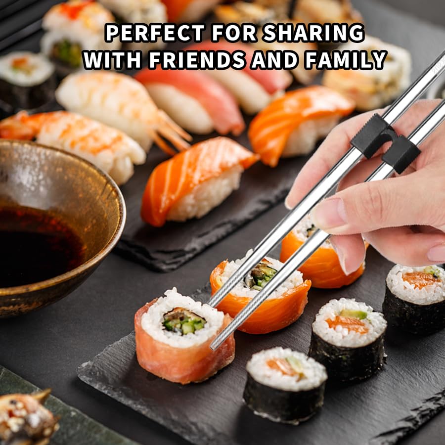 10 Pairs Reusable Chopstick Helpers Non Slippery Training Chopsticks,Adult Training Chopsticks Chopsticks Aids for Adults, Children, Beginners,Practice Chinese Japanese Korean Food