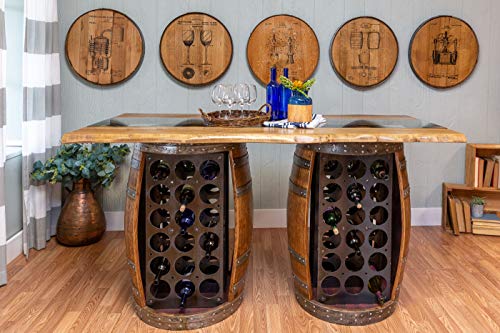 Craft Bar Signs Personalized Whiskey Barrel Head - Custom Hideout - Drinking Bar Sign Man Cave