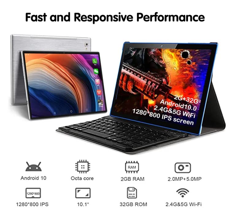 10.1 Inch Tablet PC Android 10 System PC Tablet 2GB RAM 32GB ROM WiFi IPS HD Original Screen 10" Size Tablet PC Android