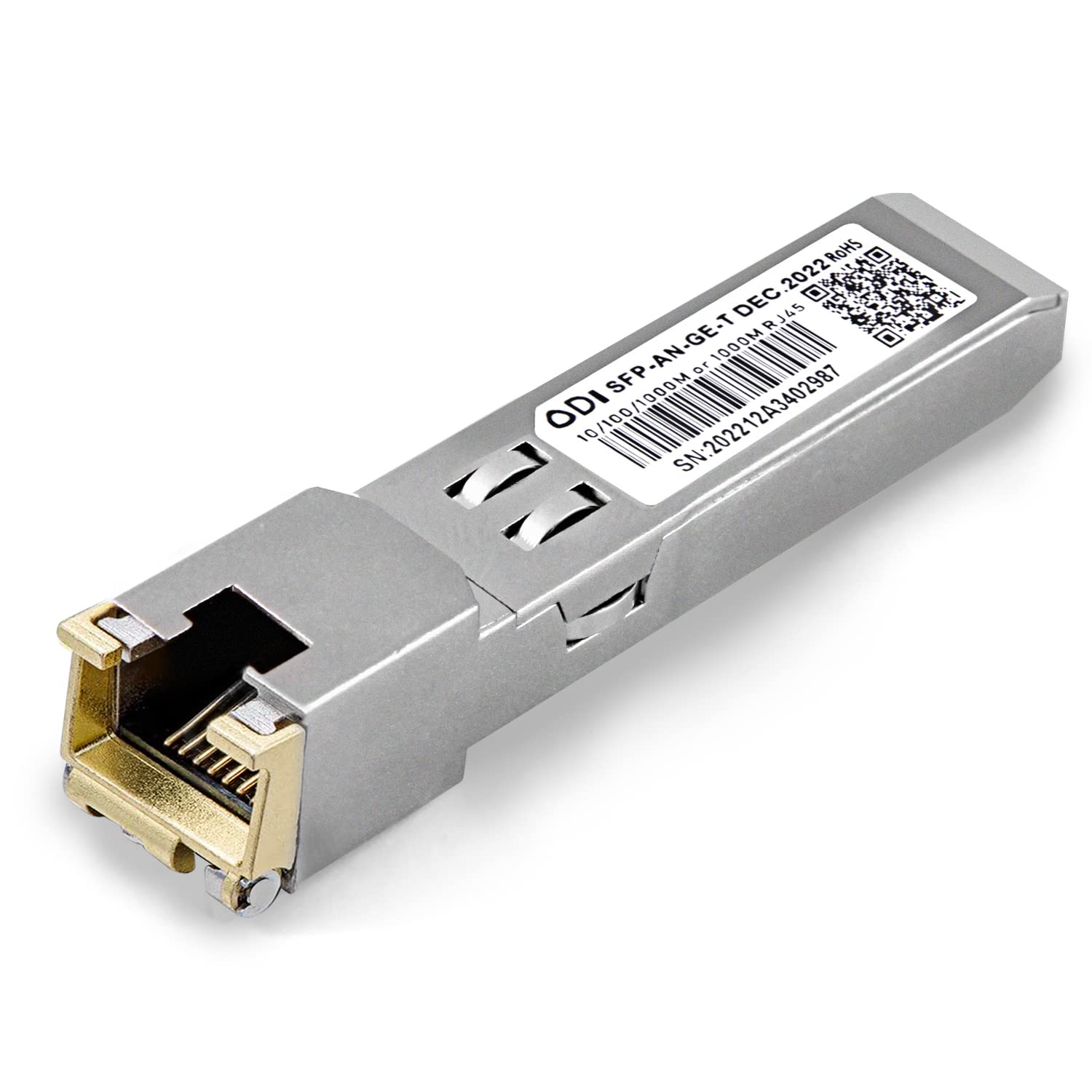 10/100/1000Base-T RJ45 SFP Module,1.25G RJ45 Copper SFP Transceiver Fiber to Ethernet Converter,up to 100m Distance,Hot Pluggable,Wide Compatibility