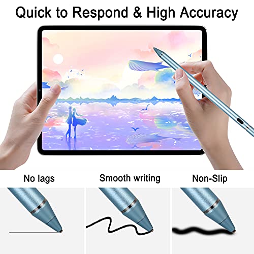 Active Stylus Pens for Touch Screens,Stylus Pen Compatible with Apple iPad, Capacitive Pencil for Kid Student Drawing, Writing,High Sensitivity,for Touch Screen Devices Tablet,Smartphone (Blue)