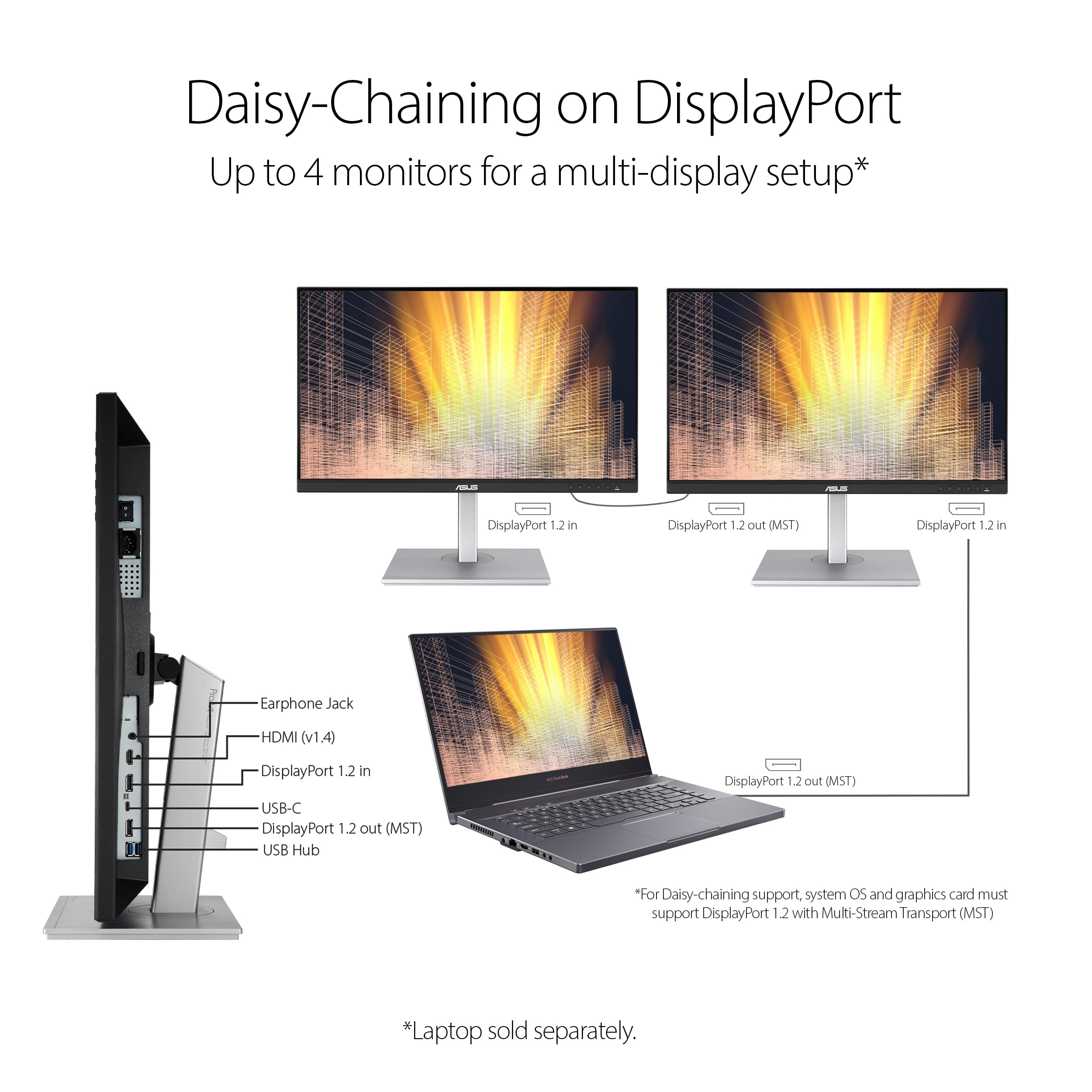 ASUS ProArt Display PA247CV 23.8” Monitor, 1080P Full HD, 100% sRGB/Rec. 709, IPS (RENEW) (Renewed)