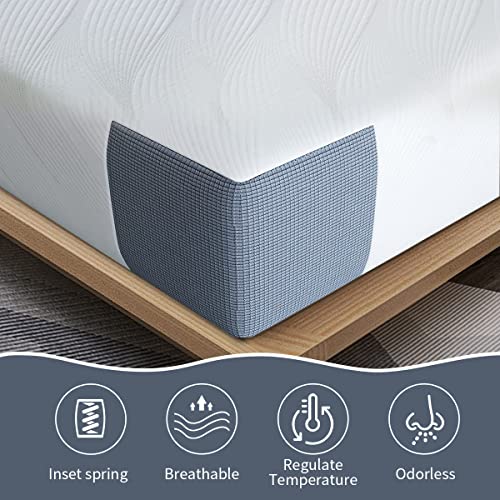 10 Inch Hybrid Memory Foam Mattresses,King size Cooling Gel Mattress in a Box,Pressure Relief Mattress with Breathable Mattress Cover,Medium-Firm Mattress/Certipur US Certified/Made in USA(King)