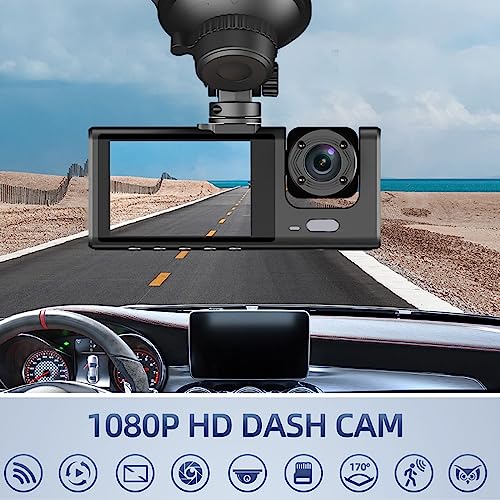 1080P Smart Dash Cam - 2.0Inch IPS Driving Recorder - Car Driving Recorder with Night Vision, Seamless Loop Recording, Emergency Video Lock - Video Recorder for Car