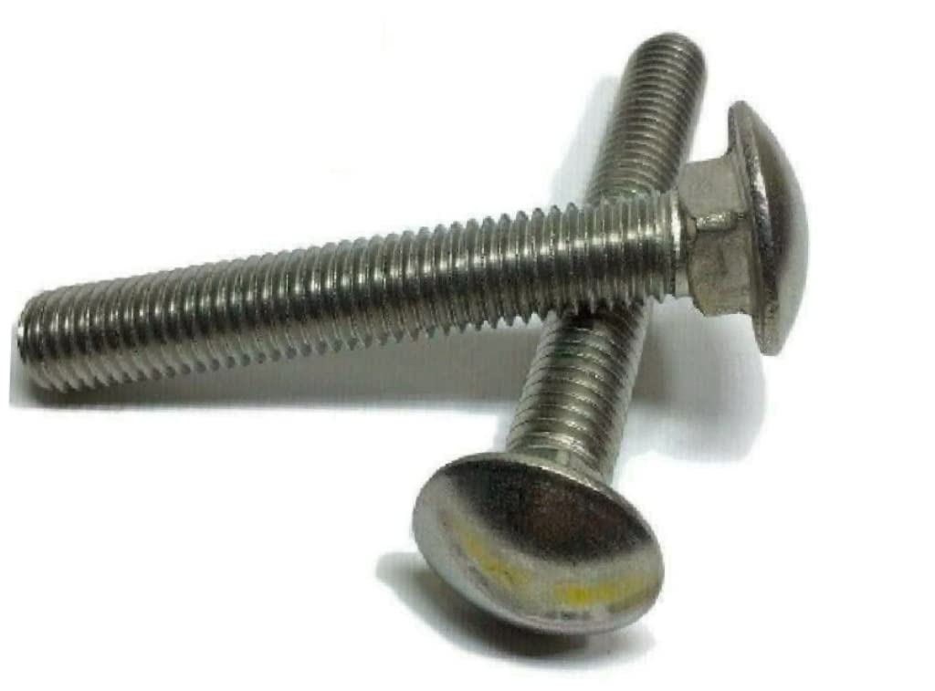 1/4-20 Coach Screws Round Head Carriage Bolt Stainless Steel Grade 18-8 Length 1-1/2" - JFS219 | #YY33DL (250 Pcs)