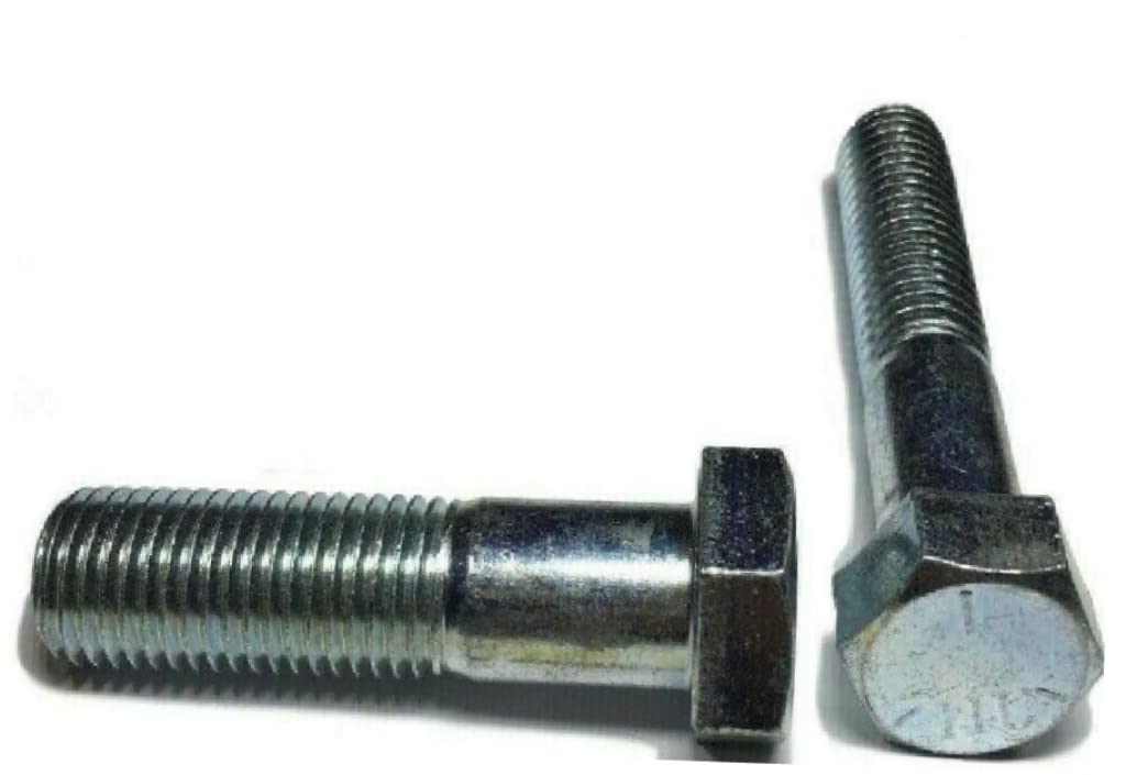 1/4-20 x 2-1/2" (PT) Hex Bolt Cap Screw Coarse Thread Grade 5 Zinc Plated Hex Bolt - JFS710 | #YY33DL (25 Pcs)
