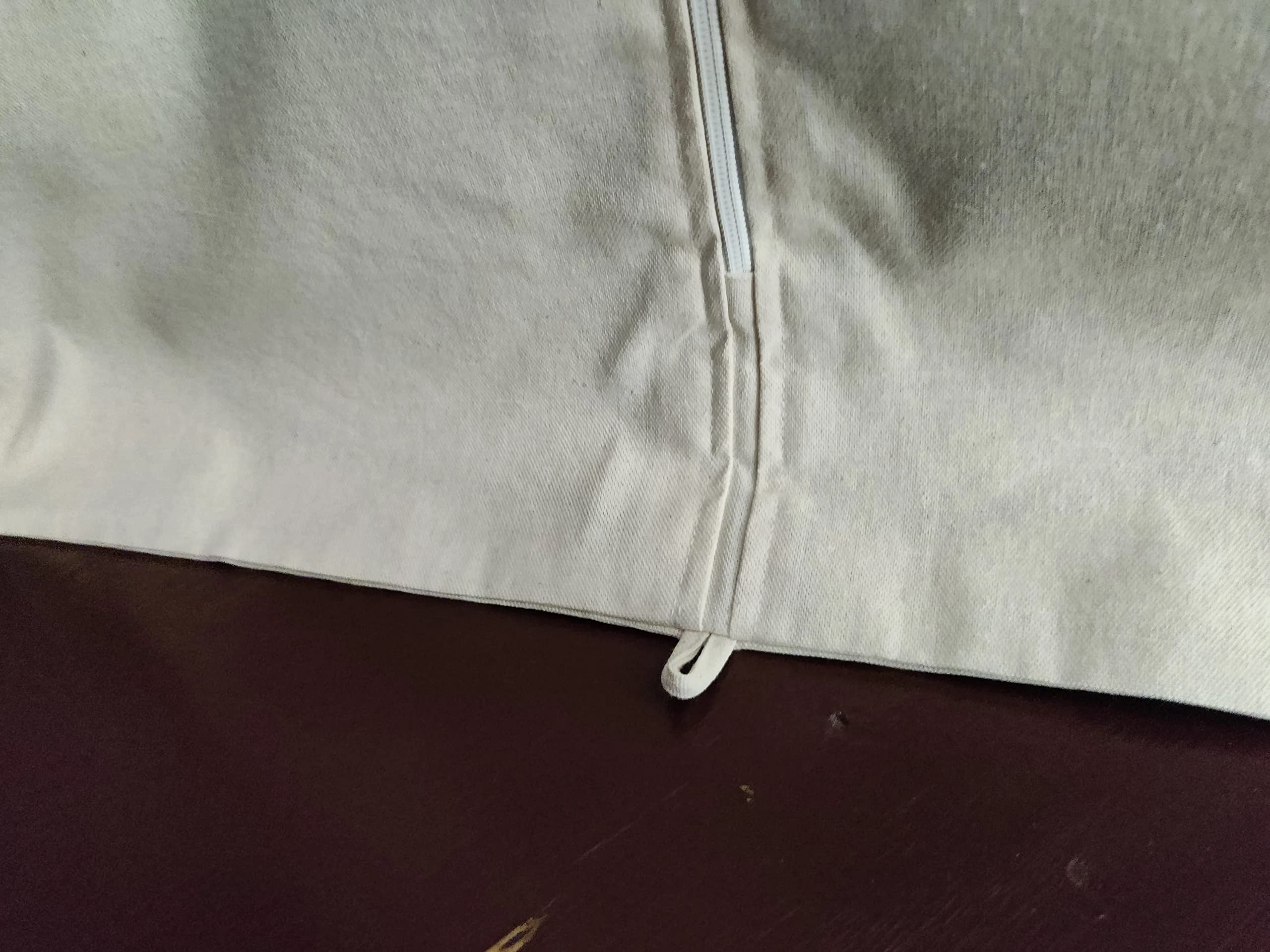 100% Cotton Canvas Garment Cover for Suits, Coats, Dresses; Travel Bag (Medium (24"x40"), Off-White)