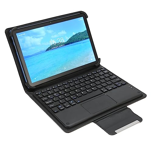 10.1 Inch Tablet 4G Network 8MP Front 16MP Rear Support Fast Charge 100-240V FHD Tablet with Keyboard for Android 12 for Home (US Plug)
