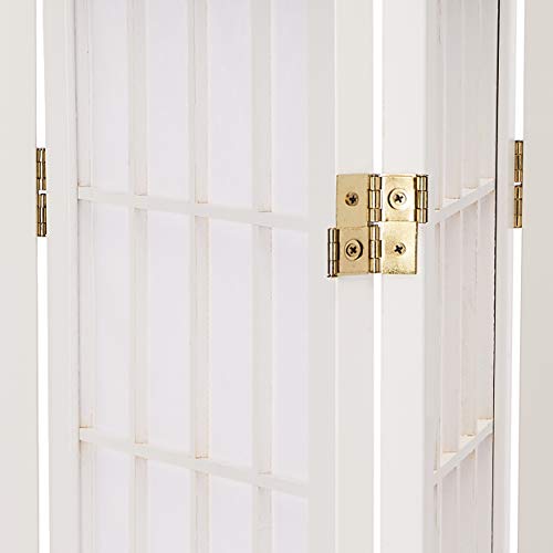 2 ft. Short Desktop Window Pane Shoji Screen - White - 5 Panels