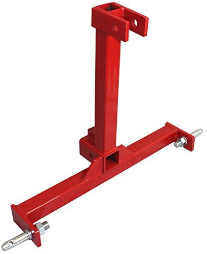 2" Receiver 3 Point Trailer Hitch Category One Tractor Tow Red Gooseneck Drawbar Adapter with One Year Warranty