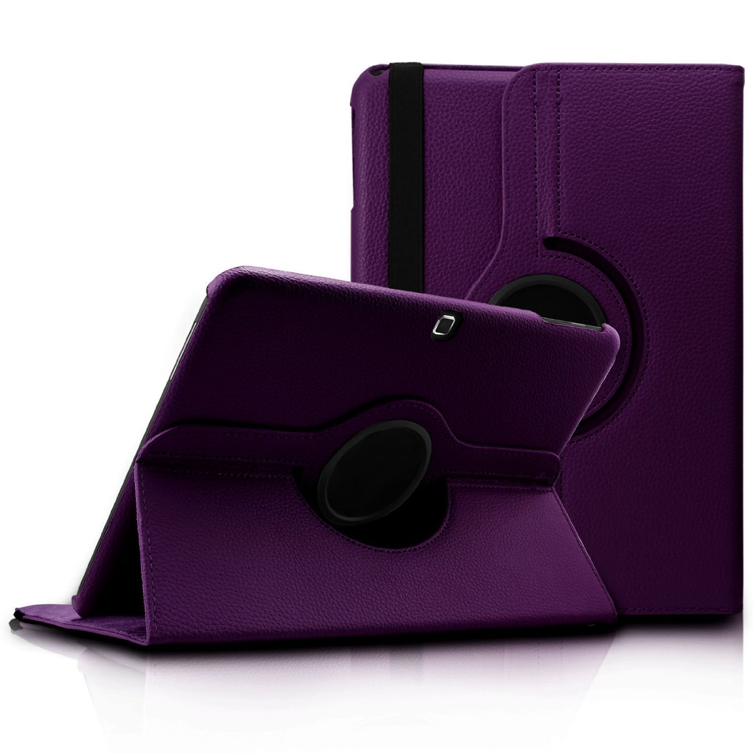 10.1 Case,Flying Horse 360 Degrees Rotating Stand PU Leather Case for T530 Auto Sleep/Wake Tablet (Purple)