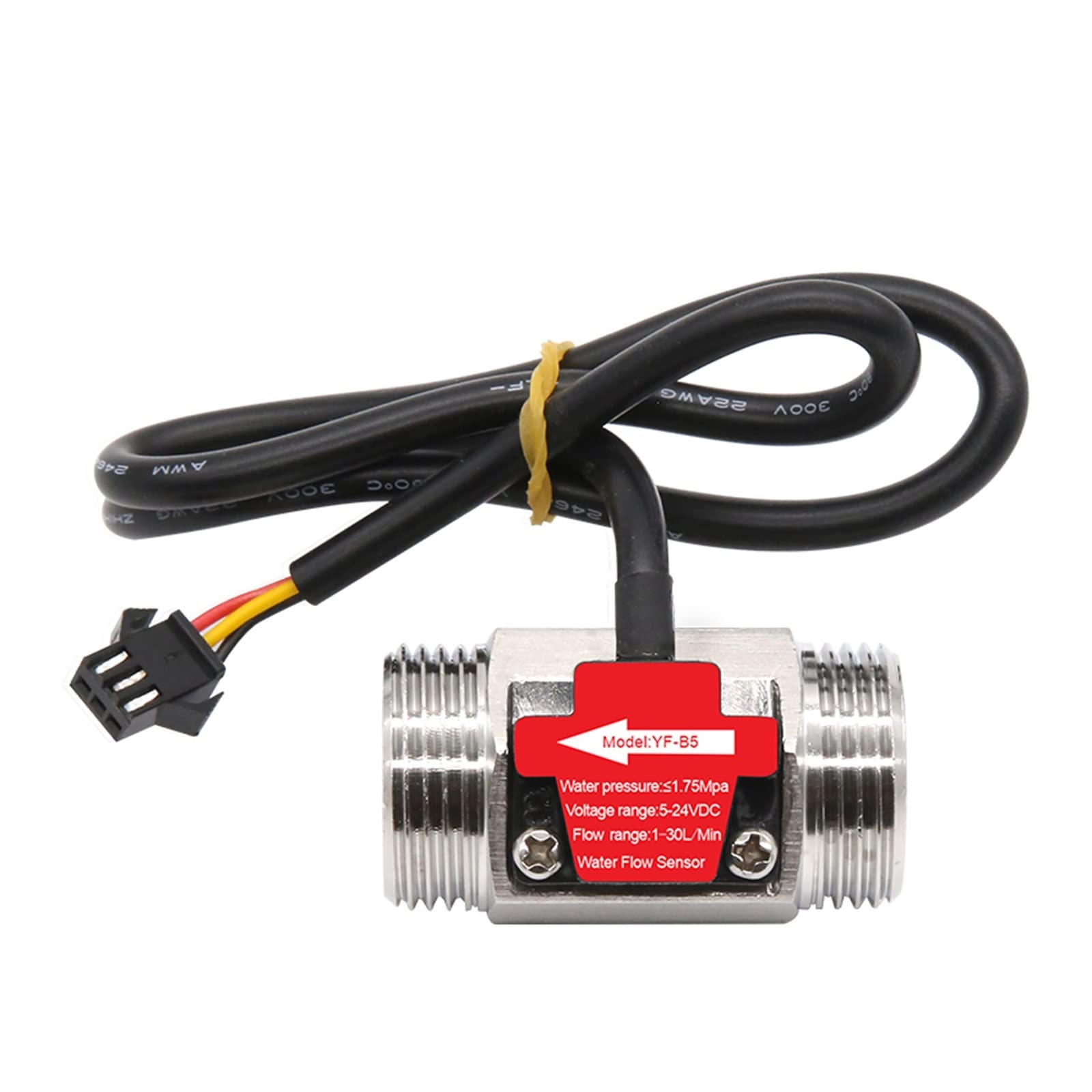 1/2" 3/4" 1" 1-1/2" 2" Water Flow Sensor 1.75MPa Sensor Turbine Flowmeter DC5~24V Used to Measure The Flow of The Medium (Size : 1/2")