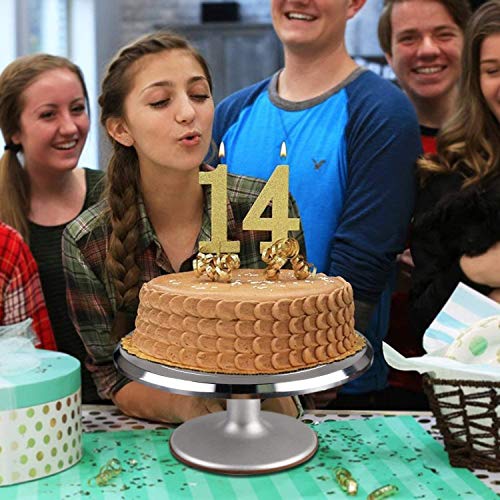 12.2β Rotating Cake Decorating Turntable for Cakes,Cake Turntable - 12'' Rotating Cake Decorating Stand with 2 Angled Icing Spatulas and 3 Comb Icing Smoother