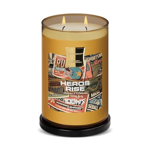 100 HRS Highly Scented Candle - 26.5oz Longest Burning Time, 2 Cotton Wicks, Embrace 90s Nostalgia with Heroes Rise, Popular Gift for Home, Women, Men