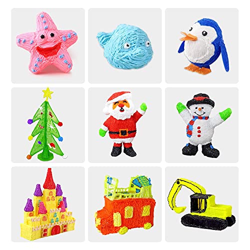 3D Pen Filament 320 Feet, 16 Colors, Each Color 20 Feet, 250 Stencils eBooks - 3D Printing Pen PLA Refills1.75mm, High-Precision Diameter and Kids Safe Material, Fit for SCRIB3D P1 and MYNT3D