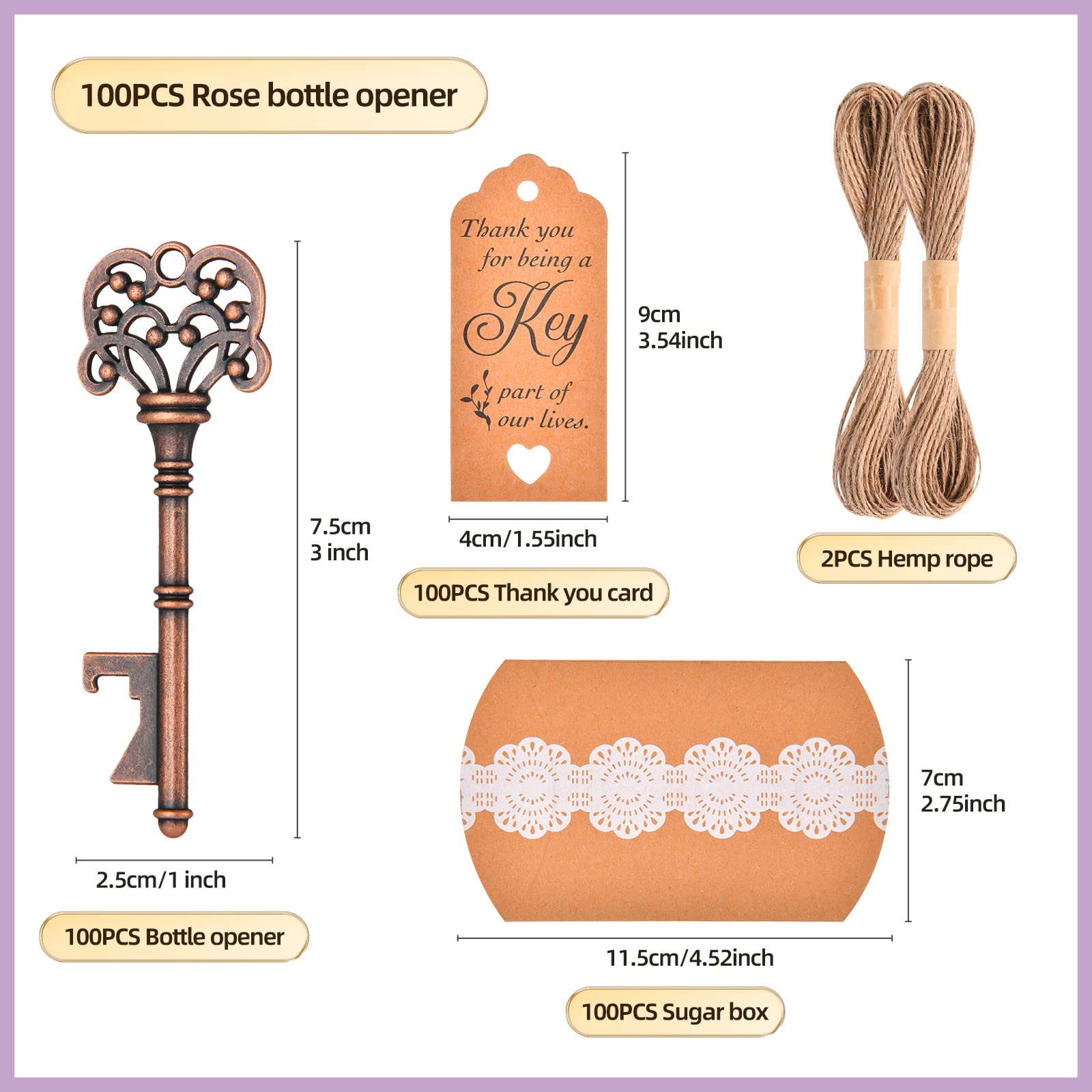 100 pieces retro Hollowed out skeleton Key Bottle opener Wedding gift wedding party return gift to guests