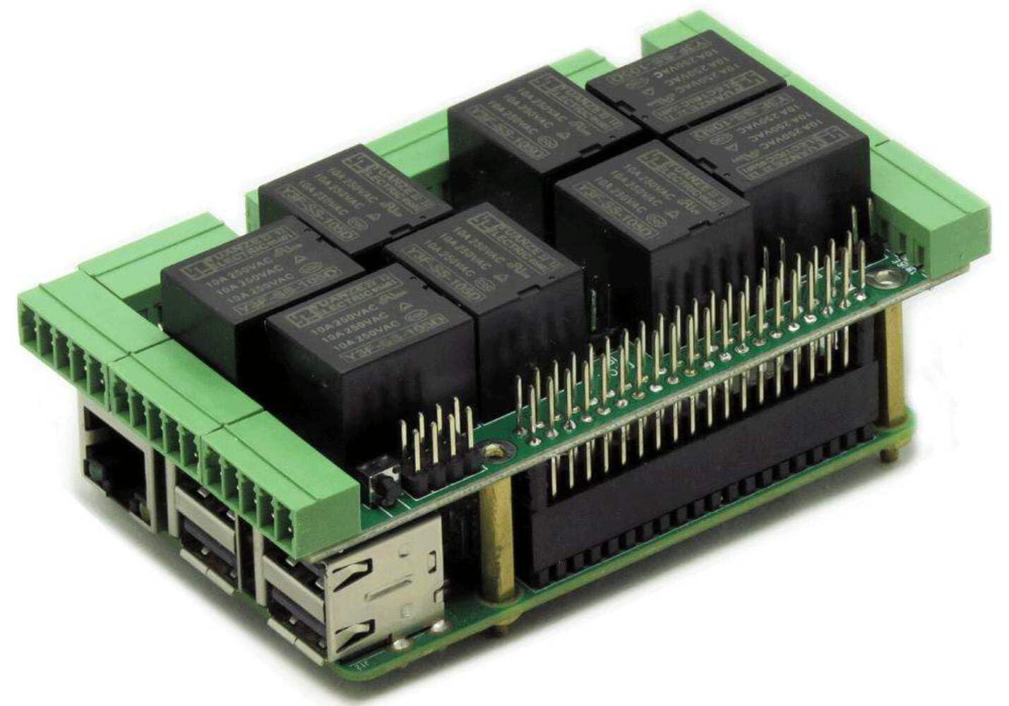 Home Automation 8-Layer Stackable HAT Made for Raspberry Pi