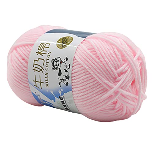 2 Set 1 Roll 5-Strand Wool Yarn Soft Warm DIY Beginner Needlework Hand Knitting Crochet Yarn Ball for Sewing Shop Hand Knitted Wool
