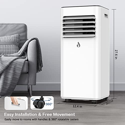 10,000 BTU Portable Air Conditioners, Portable AC With Remote for Room to 450 sq.ft 3 in 1 Air Conditioner With Dehumidification/Air Circulation/Timer And Window Kit