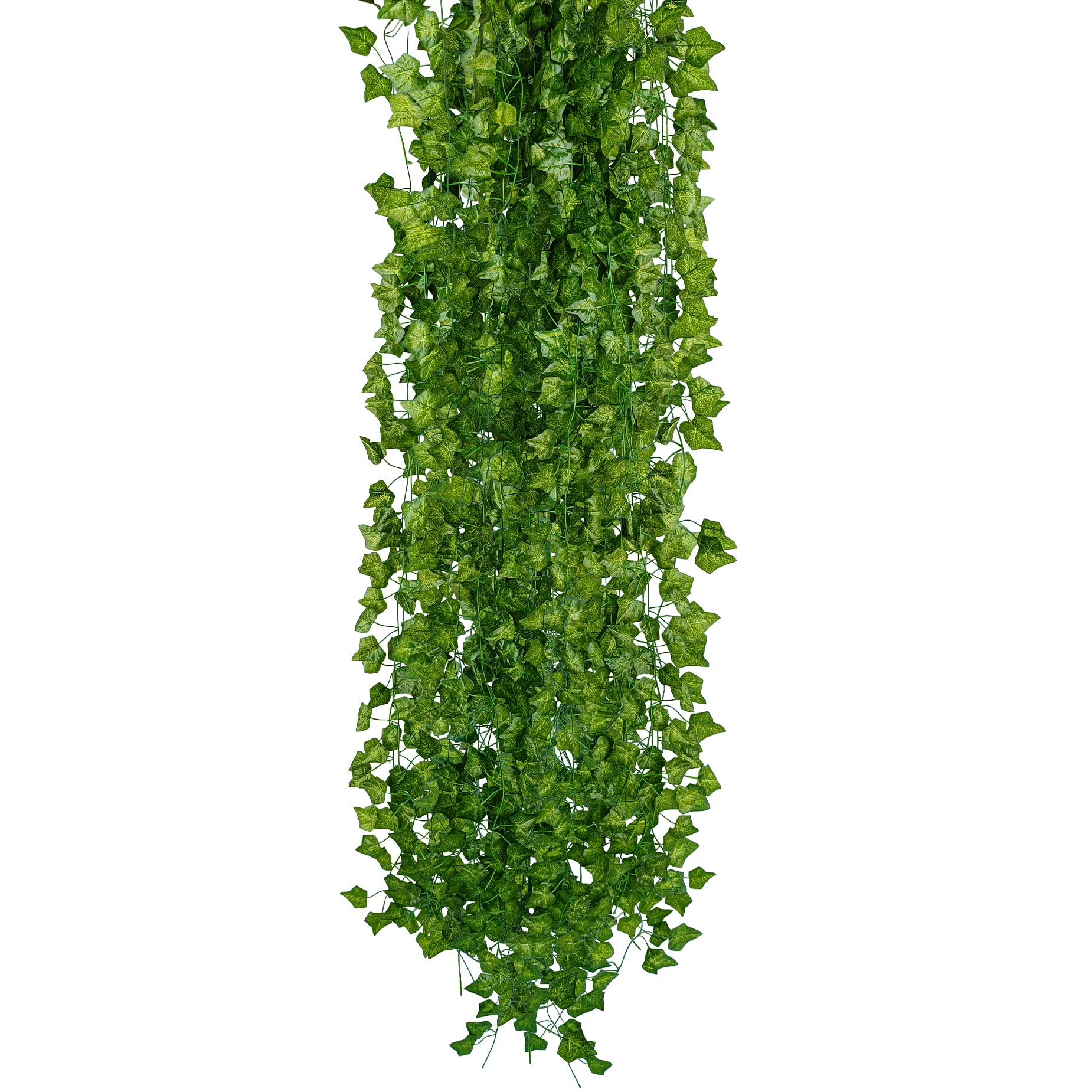 24pcs 168Ft Fake Vines Ivy Leaves Artificial Ivy Garland Greenery Hanging Plants for Wedding Garden Home Office Dorm Wall Decor