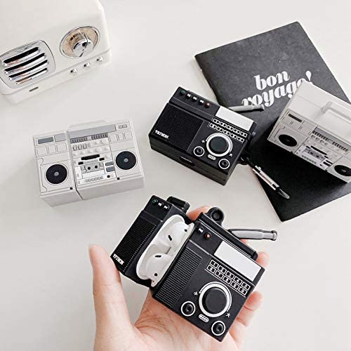 Case for AirPods 2nd/1st Generation 2019/2016, Suublg Silicone Cartoon Cute Case Protective Shockproof Covers for AirPods 1 and 2, with Keychain