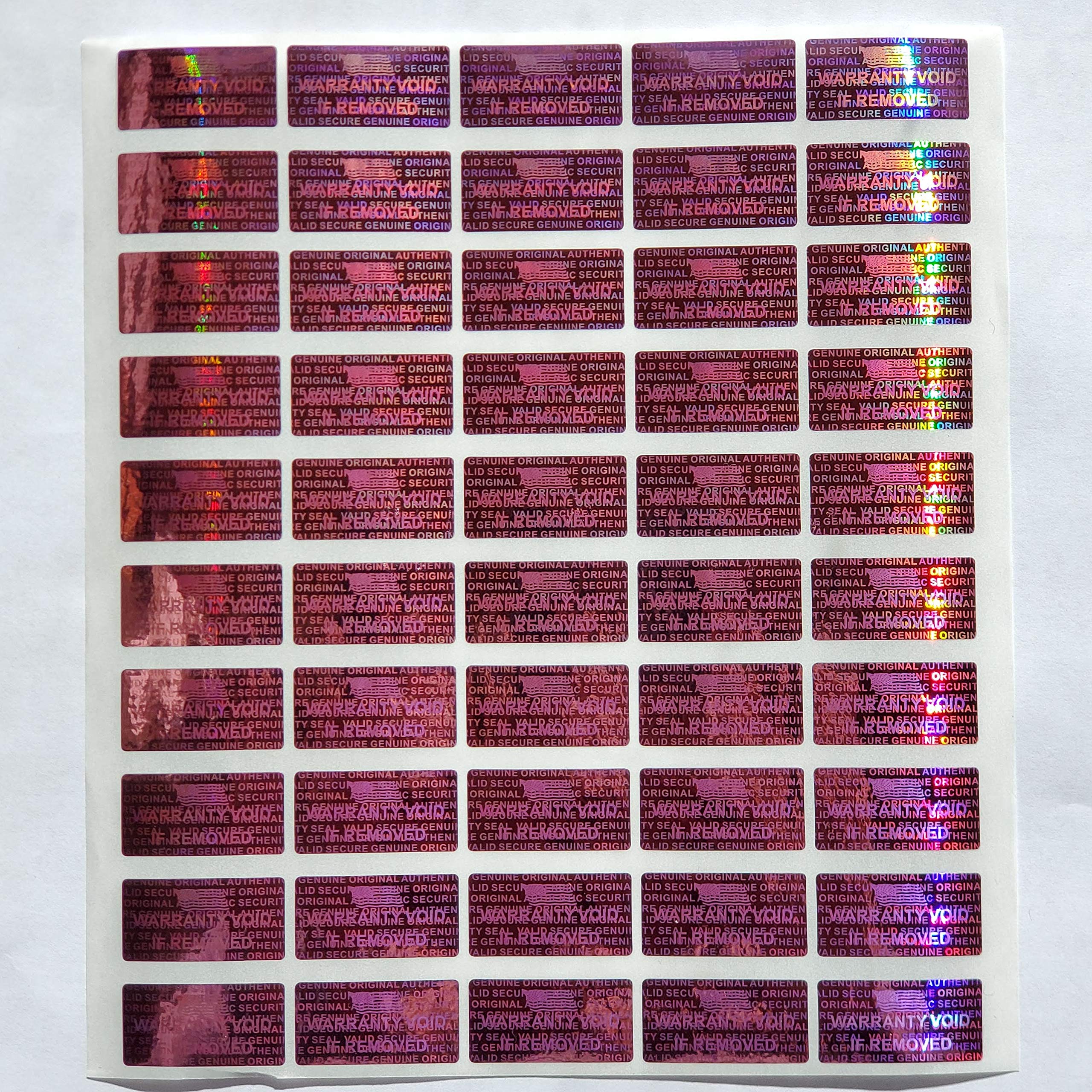 1000 Hologram Seal Pink Tamper Evident Labels Stickers 15 mm x 30 mm-(Pink)