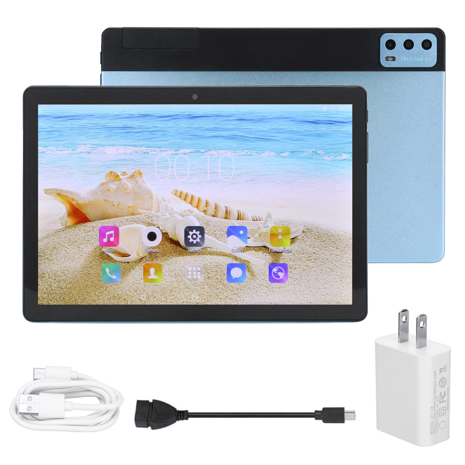 10 Inch Tablet, 4GB RAM 128GB ROM Octa Core CPU Dual SIM Dual Standby 2.4G 5G WiFi 3G Internet Phone Call, PC Tablet for Watch Video