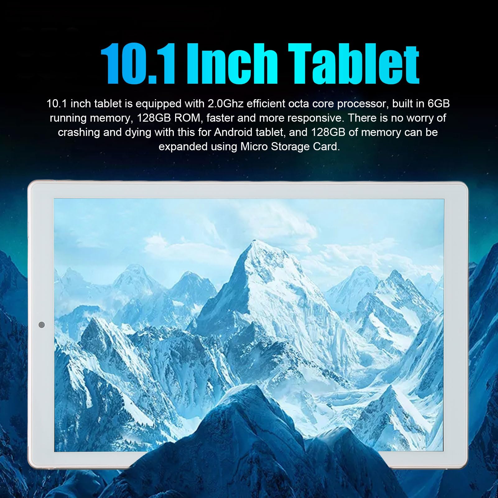 10.1 inch Tablet, Android 10 Tablet PC, 6+128GB, Octa Core, Support GPS, Bluetooth, WiFi, 4G LTE Tablet for Kids Entertainment Gaming (Silver)