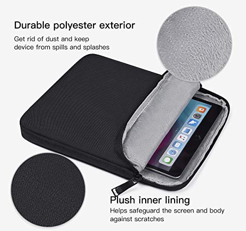 10 Inch Waterproof Tablet Sleeve Case for iPad Pro 11 10.5 10.2 9.7 Inch/Samsung Galaxy Tab 10.1, Tab A8 S5e S6 10.5/Lenovo Tab P11 Plus 10 M10 P10 10.1, Fits All Android Tablet 9-10.5" Sleeve Bag