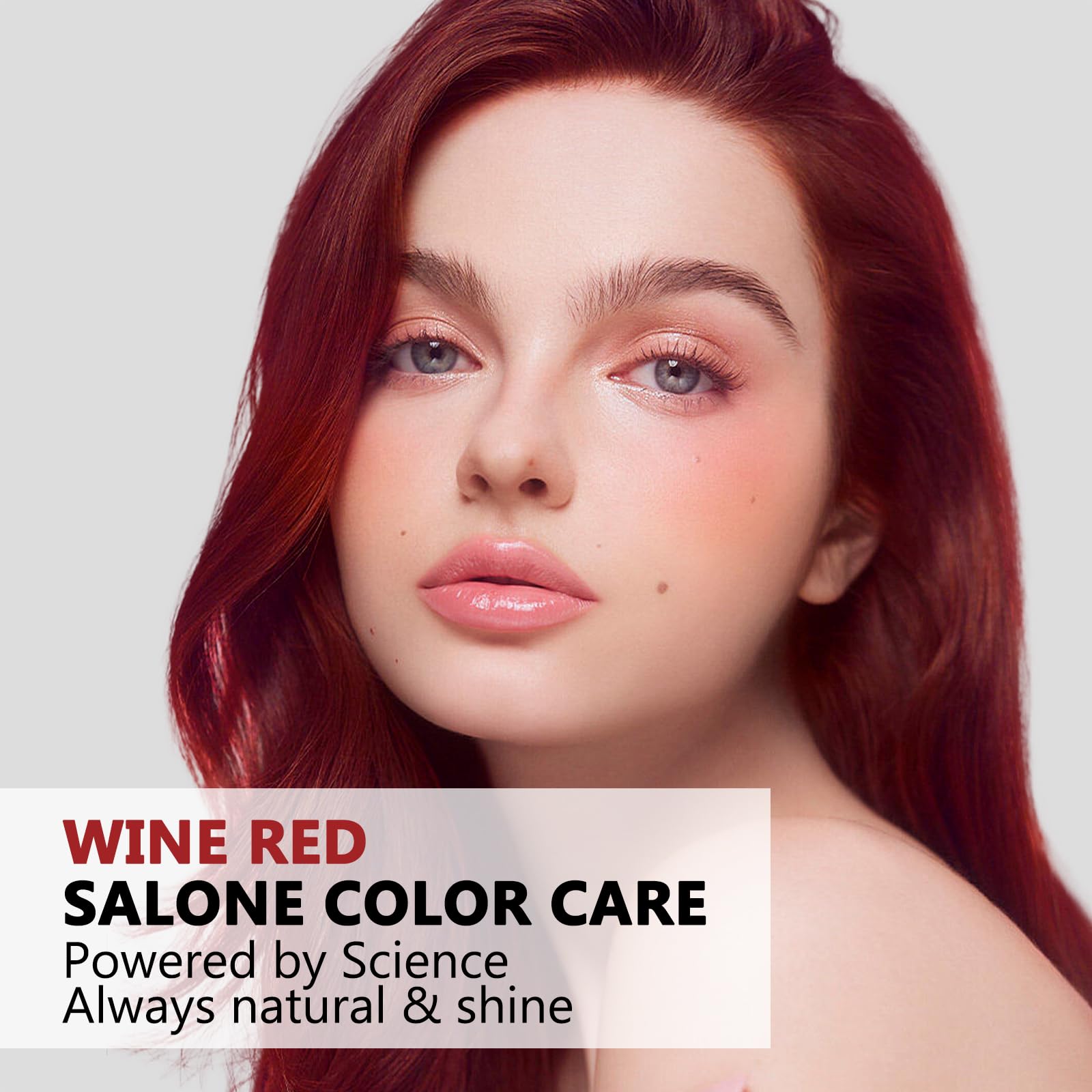 10 PCS Hair Color Shampoo - Semi-Permanent Bubble Hair Dye for Men & Women (Red Brown)