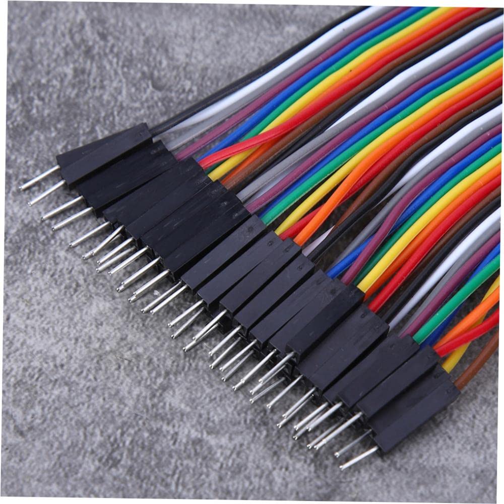 10Pcs Jump Wire, Heafront Male to Male Plastic Cable Line 2.54mm Electronic Components 10cm