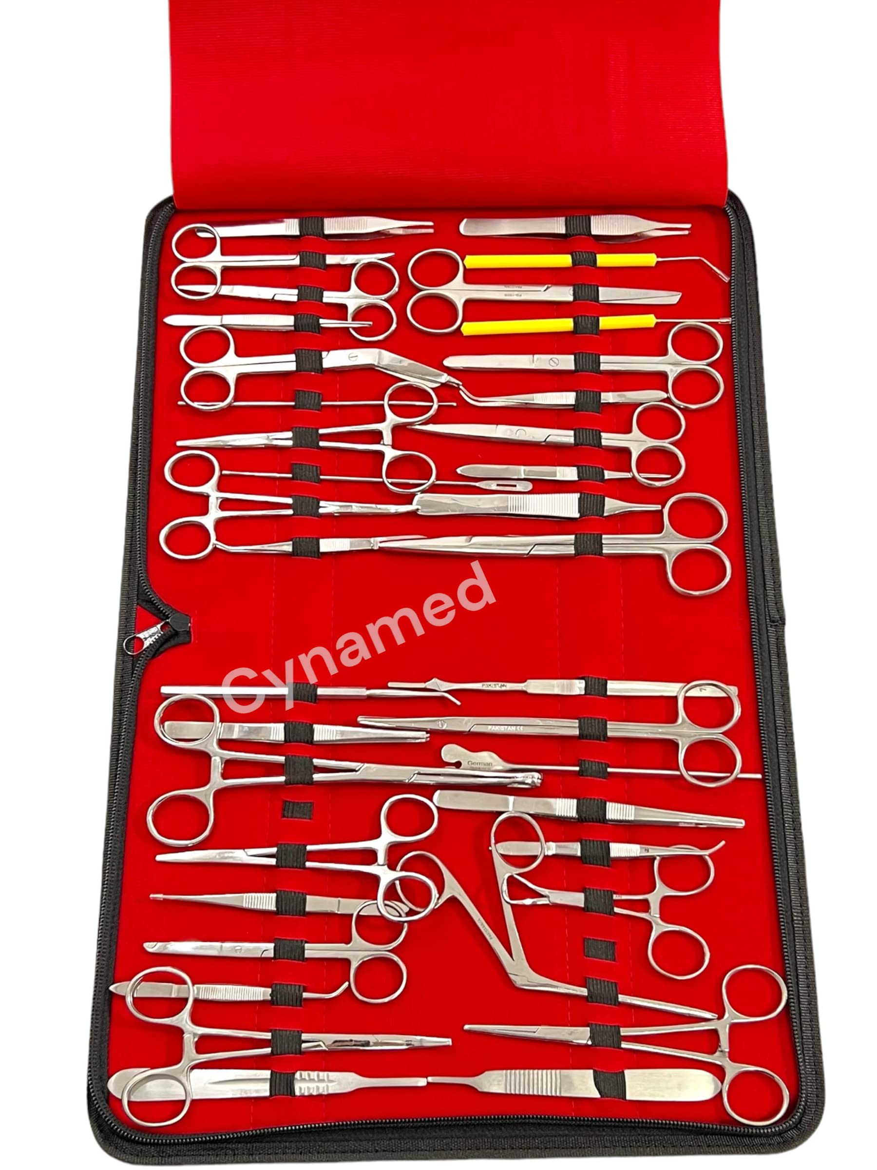157 Pcs Advanced Dissection SET For Anatomy & Biology Students With 1 SCISSORS ! FORCEPS ! HEMOSTAT-! Blades - Case - Lab Veterinary Botany Stainless Steel Set For Frogs Animals etc