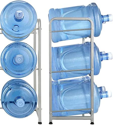 3-Tier Water Jug Holder Rack Water Cooler Jug Rack 5 Gallon Water Bottle Holder Detachable Heavy-Duty Dispenser Organizer for Home Kitchen Office Save Spacer (3-Tier)