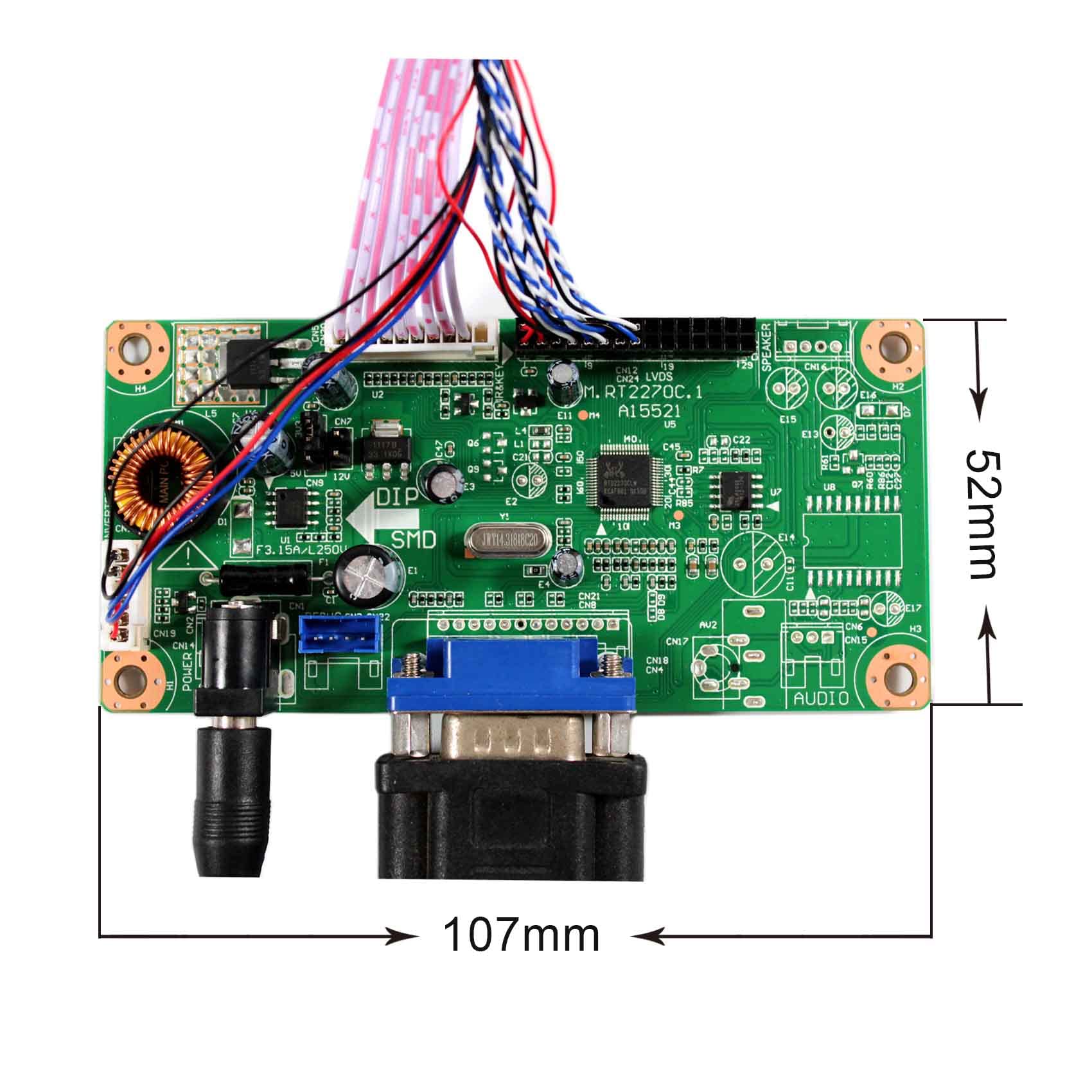 10.1 inch HSD101PWW1 1280x800 40pin IPS LCD Screen and VGA LVDs Controller Board,with Location Holes