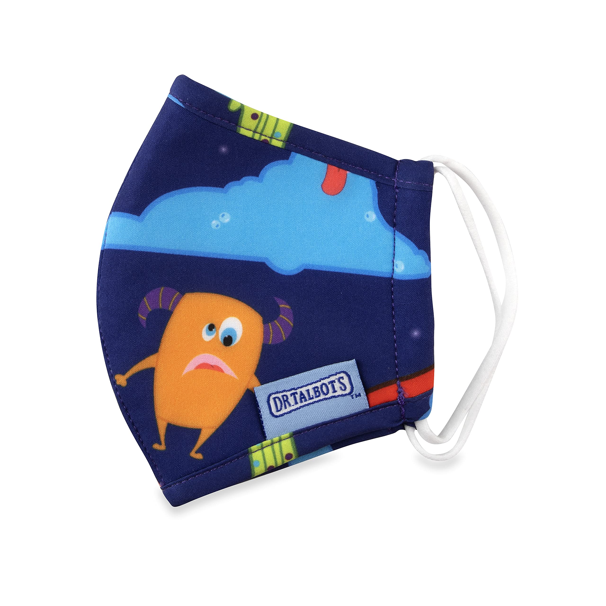 Dr. Talbot's Kid’s Washable Cloth Cup Face Mask for Personal Health by Nuby, Monsters, 2-5 Years Old Kids