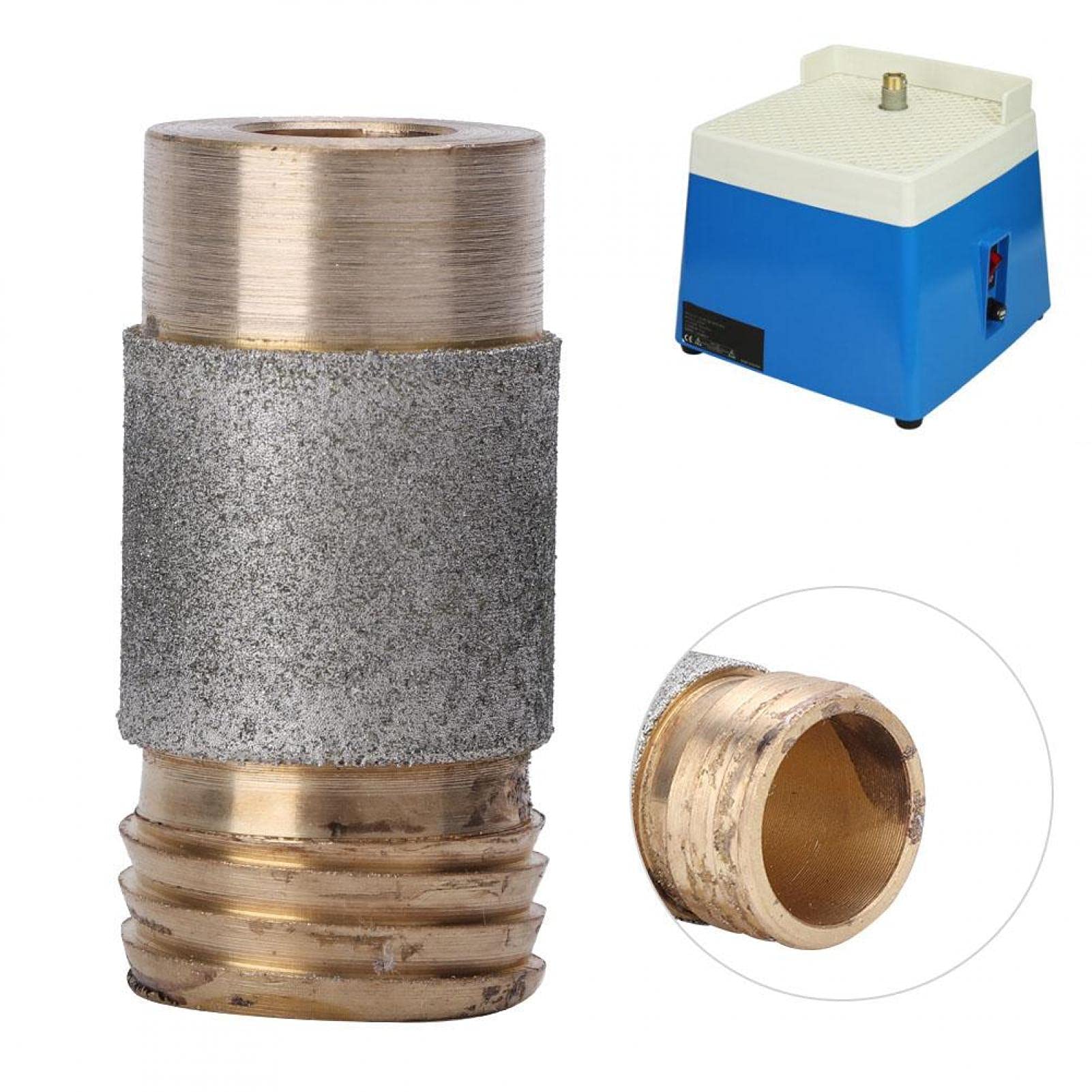 Agatige Diamond Grinding Bit, 5/8" Glass Grinder for Stained Glass, Bits Standard Fine Diamond Grinder Bits Stained Glass Diamond Grinder Bit Head Tools Diamond Grinding Wheel for Glass Grinder,MCBL58