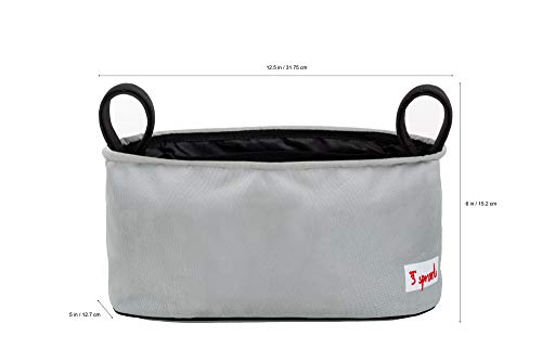 3 Sprouts Universal Stroller Organizer with Cup Holder - Durable Stroller Caddy Accessory for Storage, Stroller Bag, Crocodile